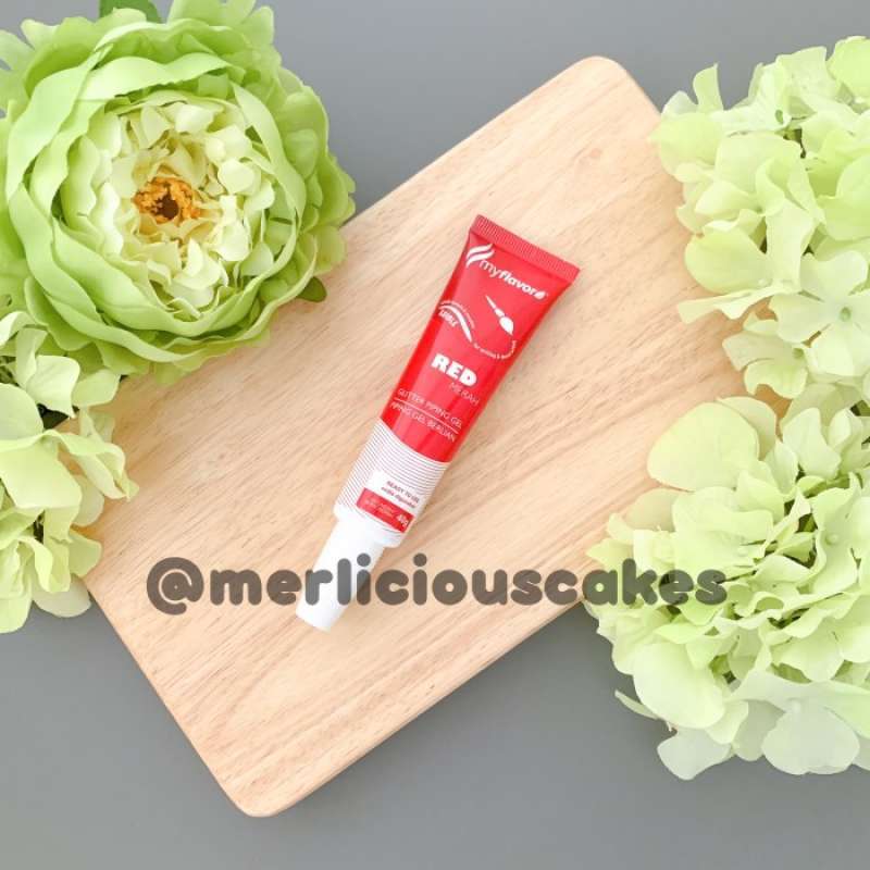 Promo My Flavor Red Glitter Piping Gel Tulisan Cake Kue 40 Gram Diskon ...