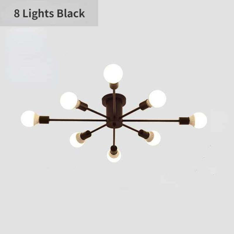 Jual Sikebote Fitting Lampu Plafon Led Minimalis Retro Cabang 8 E27 ...