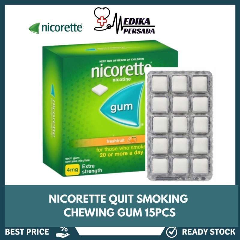 Promo Nicorette Quit Smoking Chewing Gum Strip 15pcs - Permen Pengganti ...