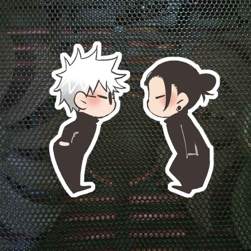 Jual Sticker Decal Vinyl Tahan Air Gojo Dan Geto Hadapan Chibi Anime Di ...