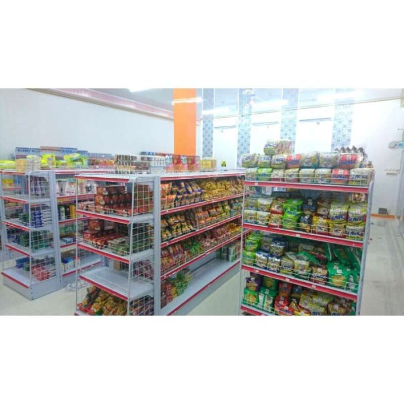 Promo Rak Gondola / Rak Minimarket Island 2 Unit End 1 Unit Start T ...