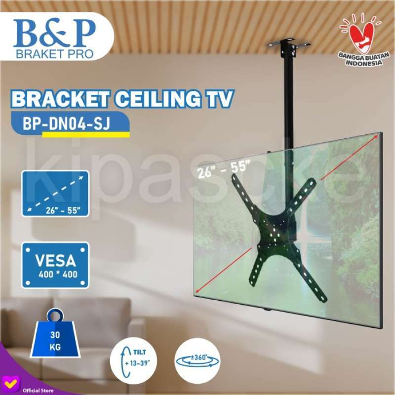 Promo Bracket Braket Tv Gantung Plafon Ceiling 26-55 Inch Swivel ...
