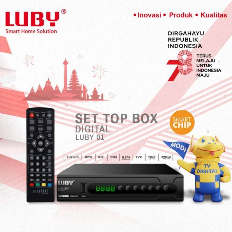 Promo Set Top Box Luby Dvb-t2-01 Full Hd 1080p Sni Stb Tv Digital ...