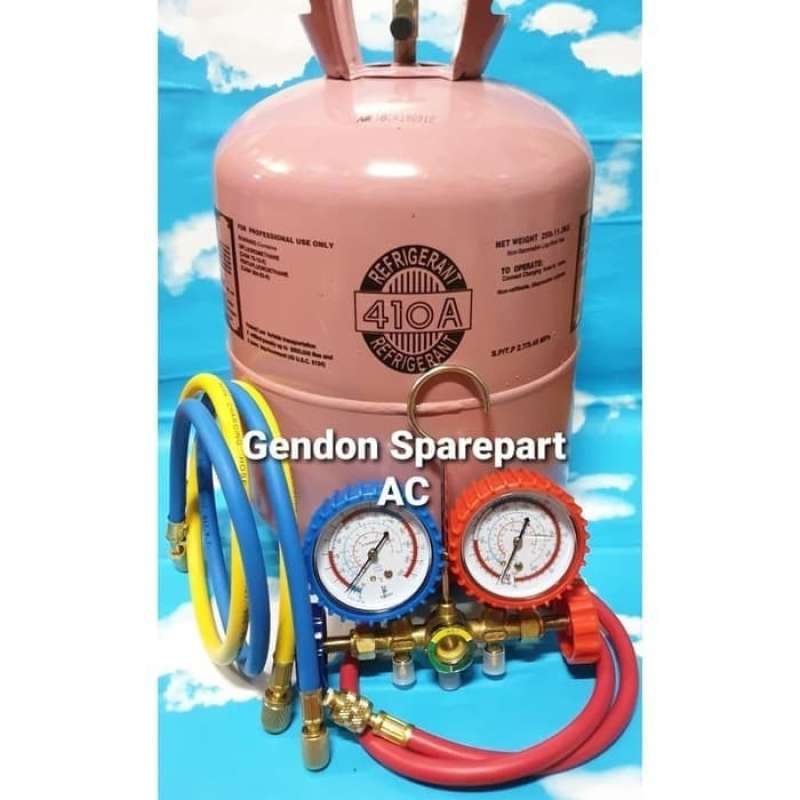 Promo Paket Lengkap Isi Freon R410 2kg + Double Manifold Diskon 17% Di ...