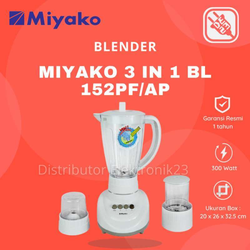 Promo Miyako Blender Plastik Miyako 3 In 1 - Bl-152pf/ap Diskon 26% Di ...