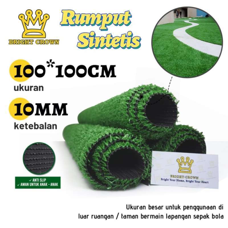 Promo Karpet Rumput Palsu, Rumput Sintetis 1x1m 10mm- Artificial Grass ...