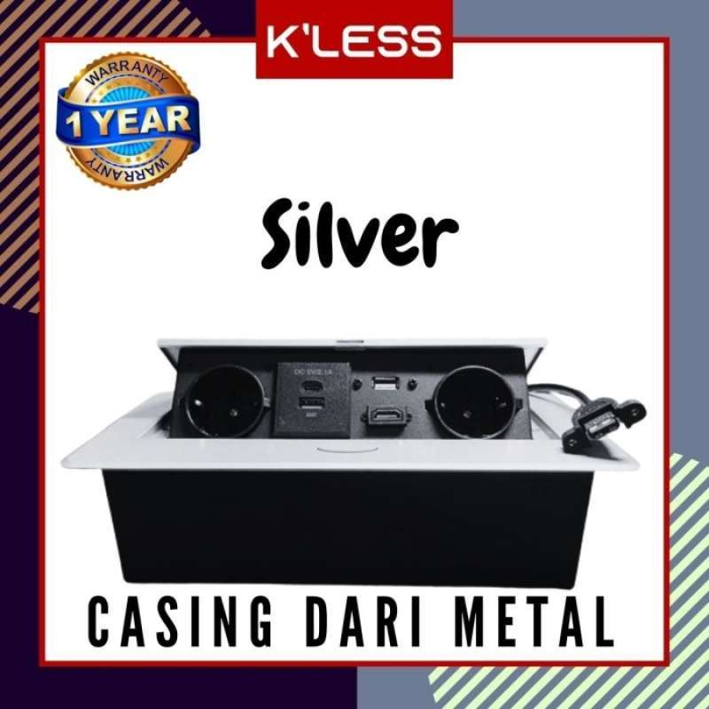 Promo Stop Kontak Meja Meeting Multimedia 2 Socket Eu Hdmi Data Usb ...