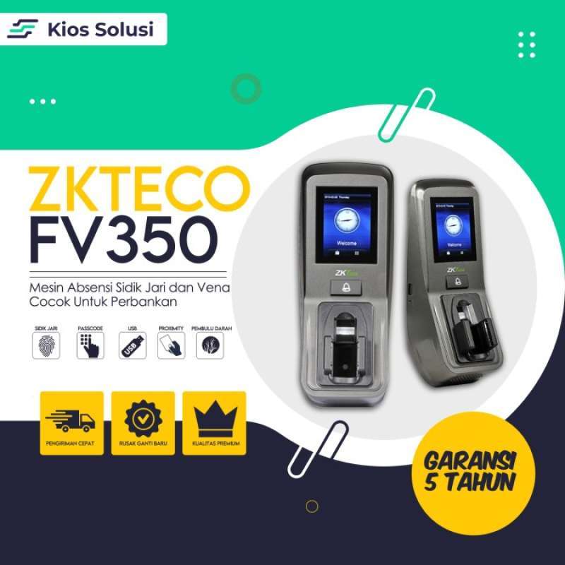 Promo Mesin Absen Dan Akses Kontrol Pembulu Darah Zkteco Fv350 - Zkfv350 Diskon 5% Di Seller ...