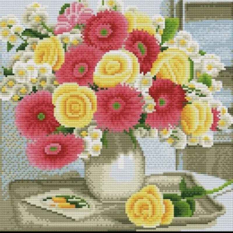 Jual Set Lengkap Kristik Ukuran Besar 40 X 50 Cm Motif Bunga Dan ...