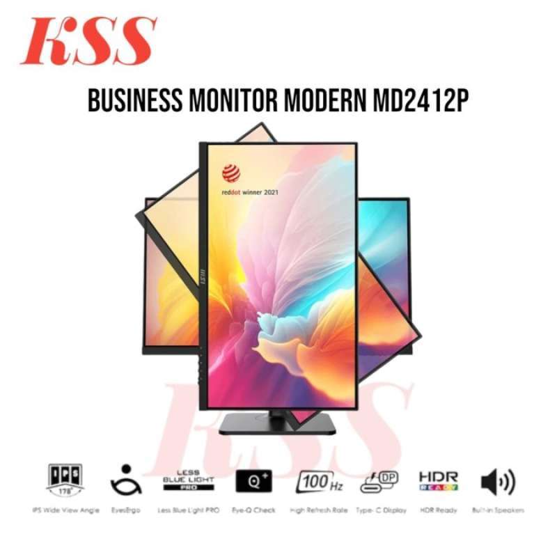 Promo Monitor Msi Modern Md2412p 24 Inch 100hz Ips, Type C, Speaker Vertical Diskon 23% Di ...
