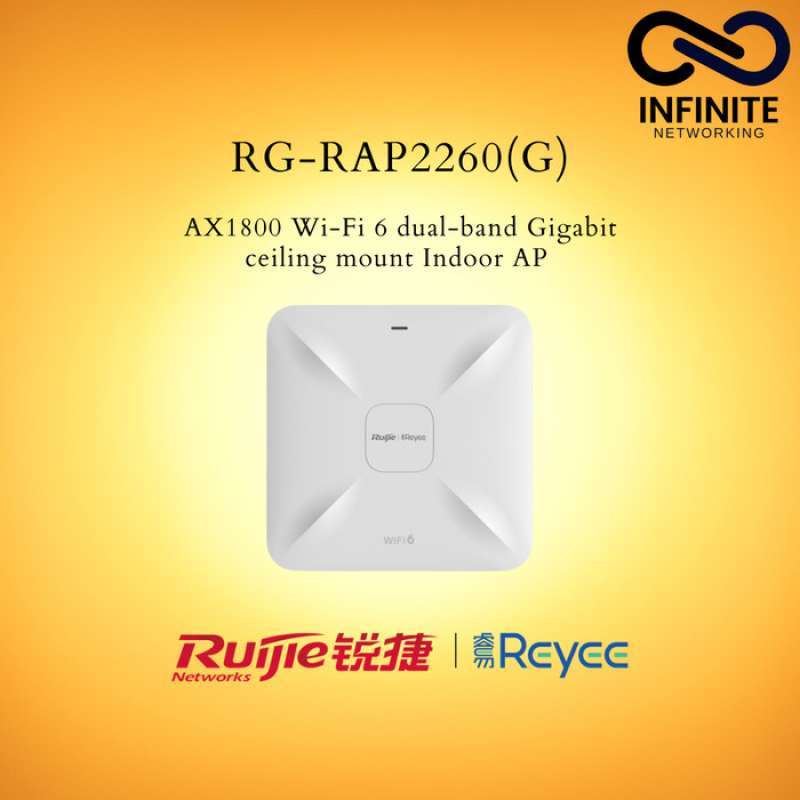 Promo Ruijie Reyee Rg-rap2260(g) Wi-fi 6 Dual Band Ceiling Access Point ...