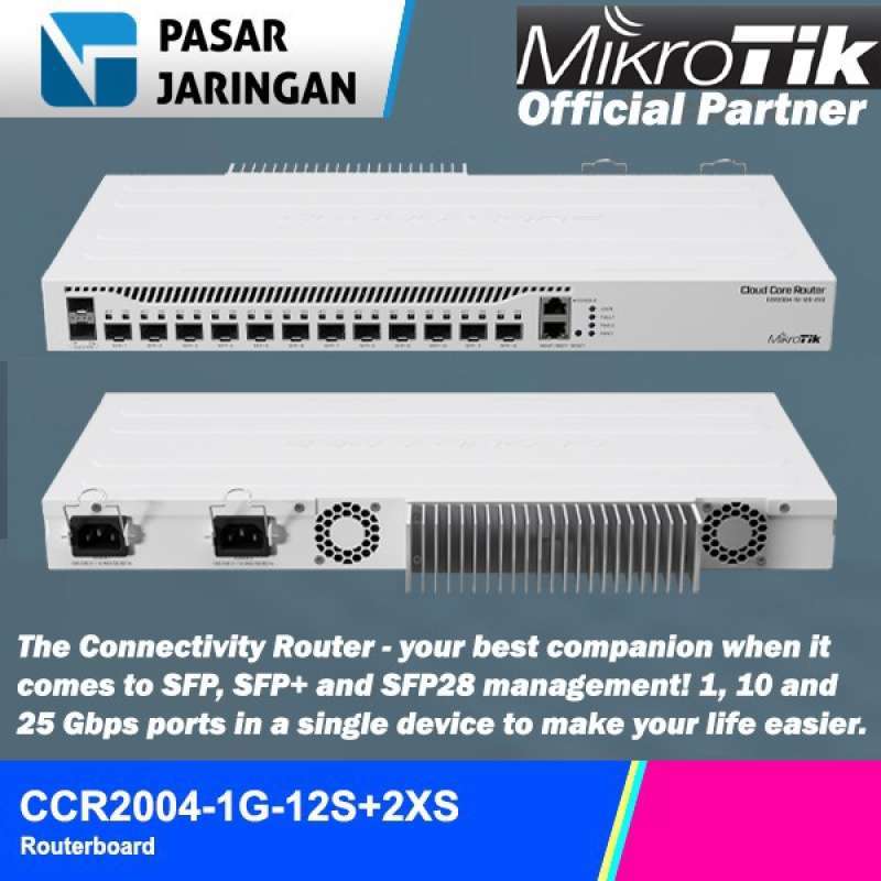 Promo Mikrotik Cloud Core Router Ccr2004-1g-12s+2xs Diskon 23% Di ...
