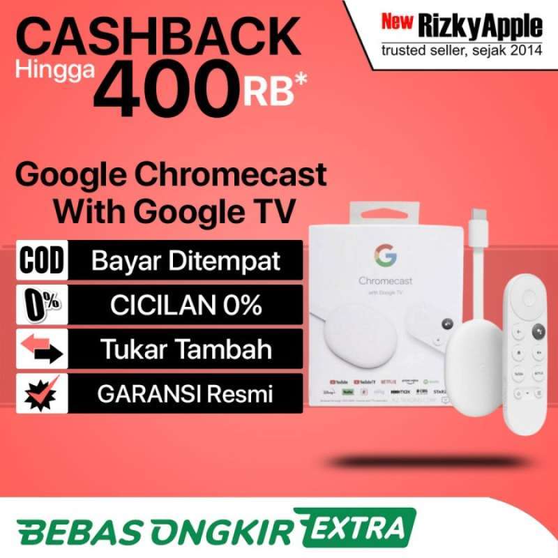 Promo Google Chromecast With Google Tv / Chrome Cast 4 Hdr Streaming Media - 4k Sunrise Diskon ...