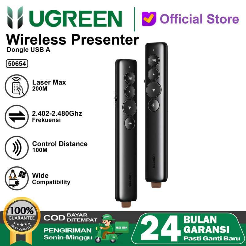 Jual Ugreen Cordless Presenter Laser Pointer Red Laser 2.5ghz Di Seller Risc Computer Official ...