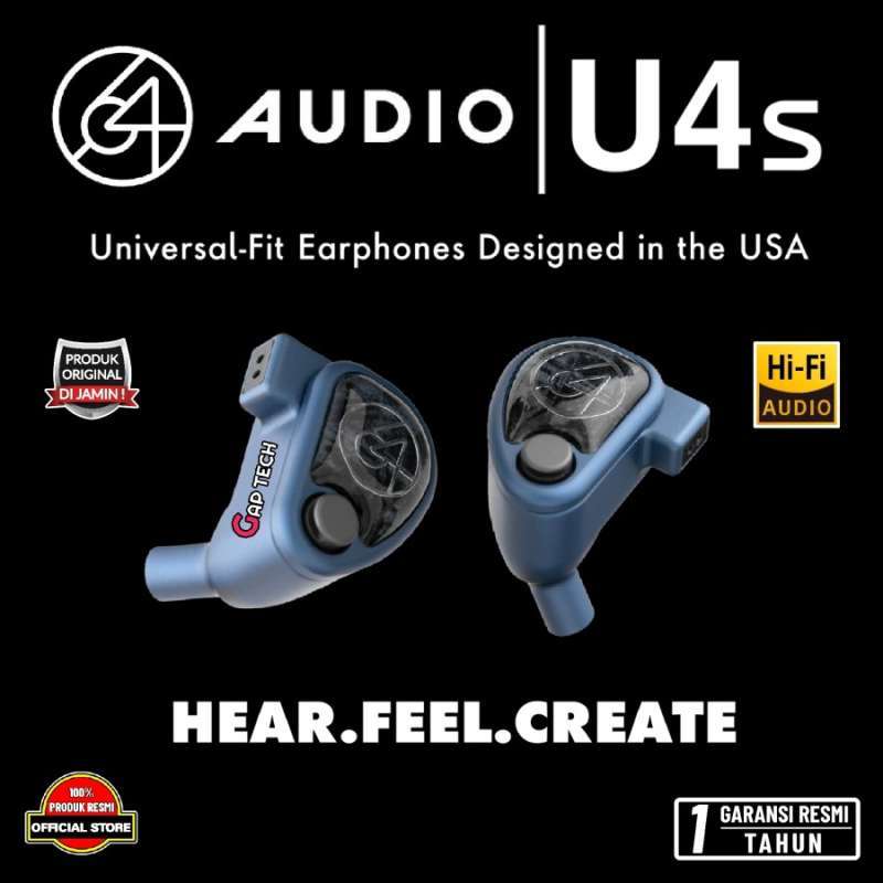 Jual 64 Audio U4s / U 4s Premium Quad Driver Hybrid In Ear Monitor Iem Original Di Seller Gap ...