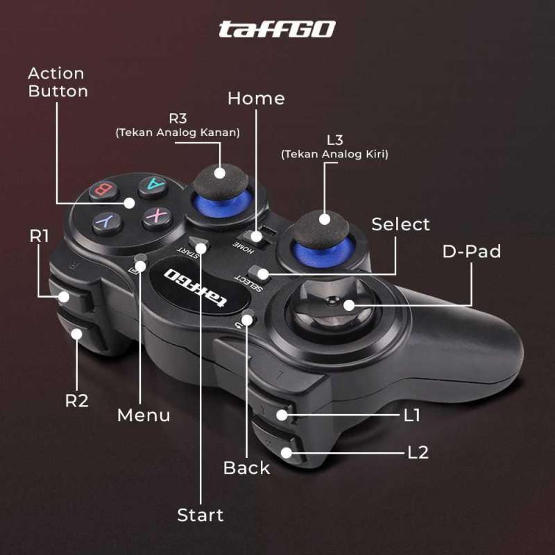 Jual Wireless Gamepad 2.4 Ghz Untuk Smart Tv Box Tgz-850m Wewant Double ...