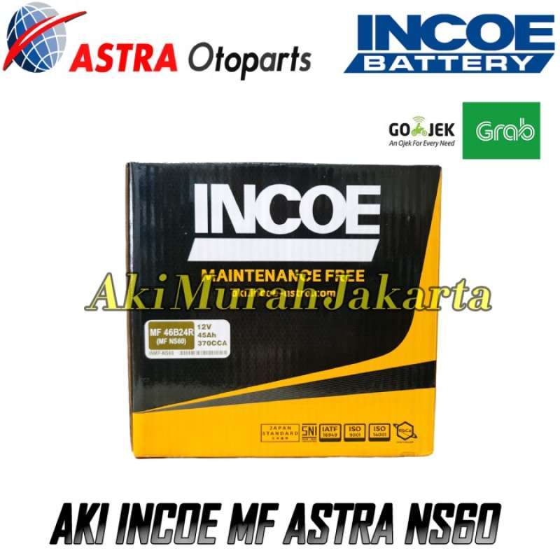Promo Aki Mobil Xenia Incoe Mf Astra Ns60 Aki Kering 12v / 45ah ...