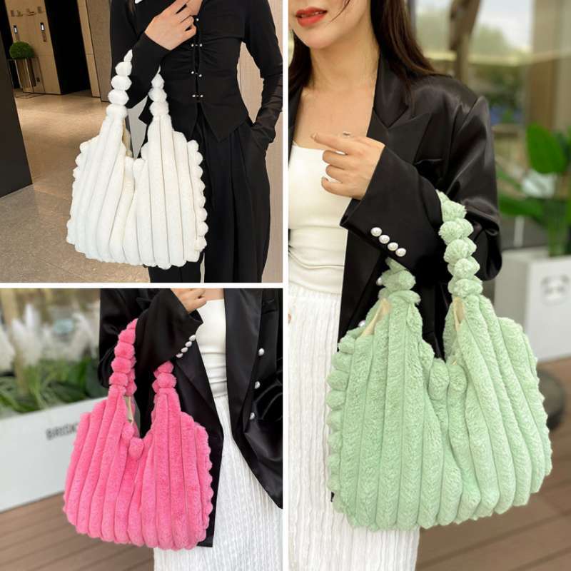 Jual Foxy - Plush Korean Bag Tas Puff Totebag Bulu Tebal Di Seller ...