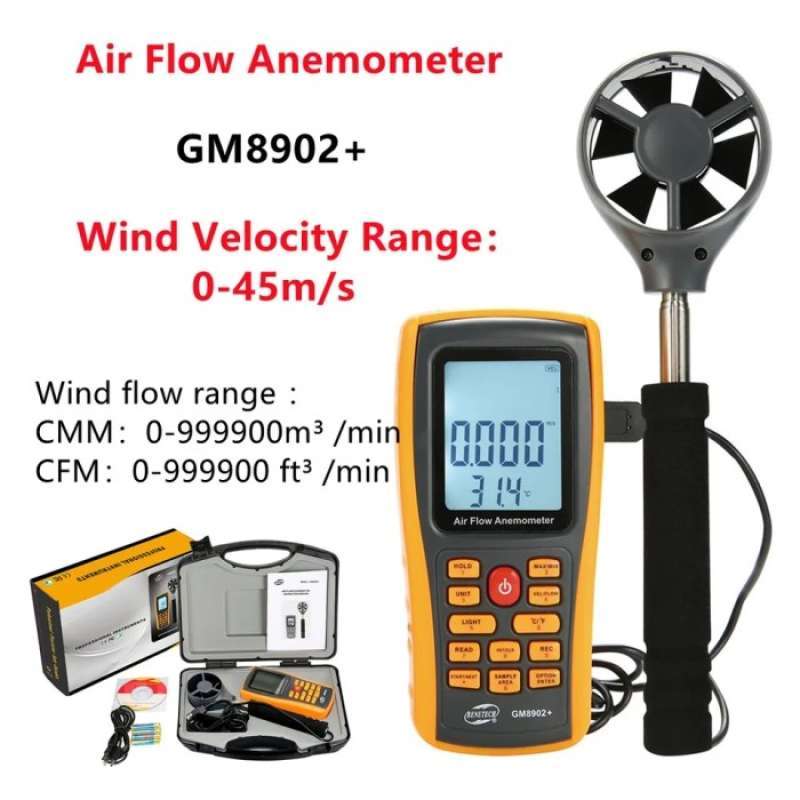 Promo Benetech Gm8902+ Plus Anemometer Data Logger Pengukur Kecepatan ...