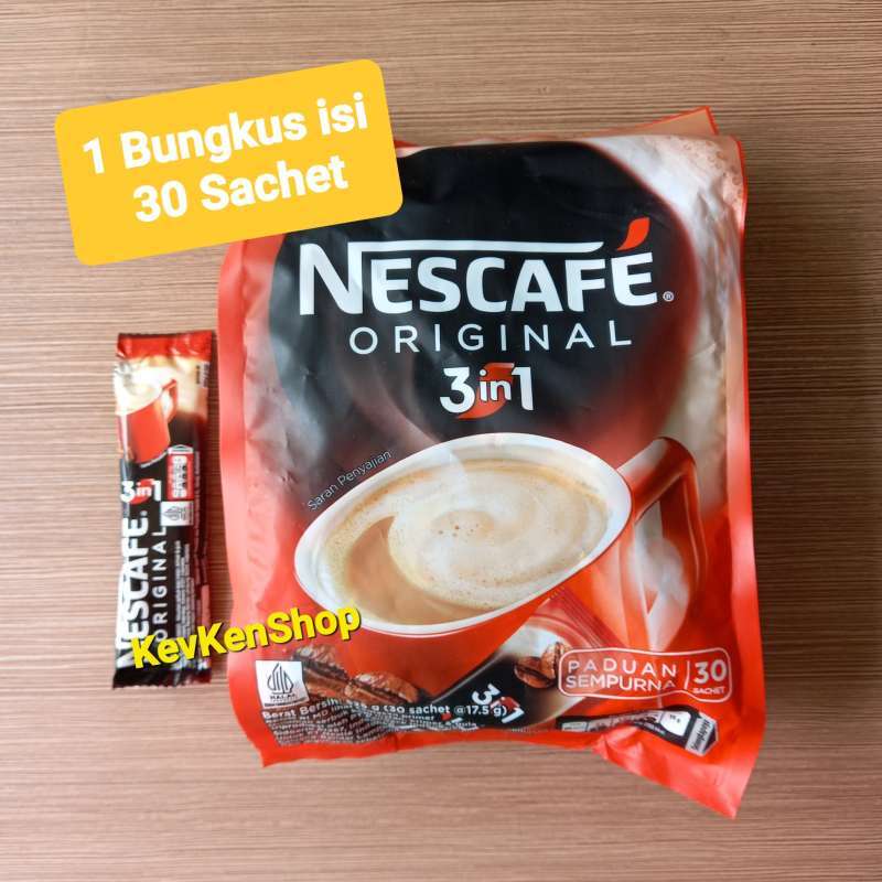 Jual Kopi Nescafe 3in1 Coffee Original 3 In 1 Harga Per Bungkus Isi 30 ...
