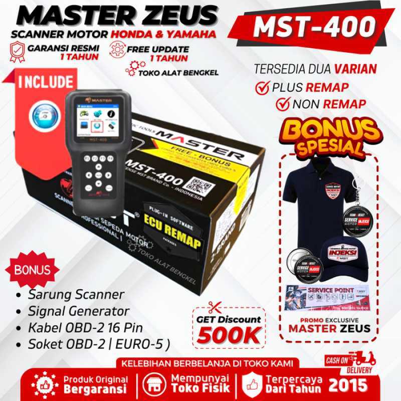 Promo Alat Service Motor Injeksi Honda & Yamaha Master Zeus Mst 400 Diskon 33% Di Seller ...
