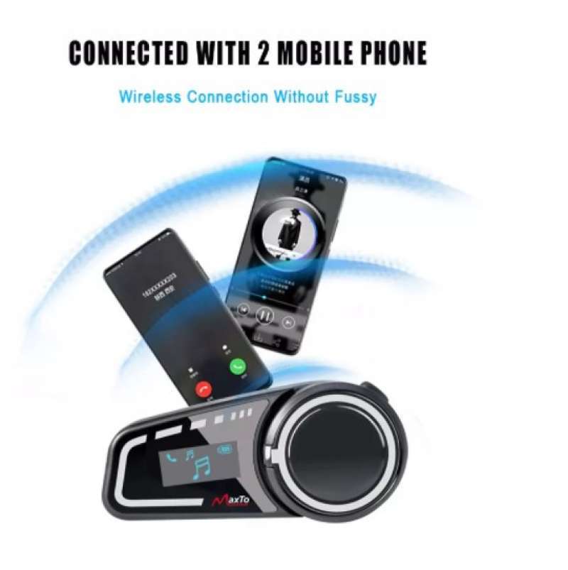 Promo Maxto M2c Intercom Bluetooth Helm 6 Rider Party Radio Fm Terbaru Diskon 13% Di Seller ...