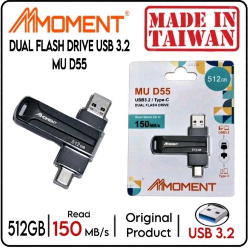 Jual Usb 3.2 Flash Drive 512gb Mu D55 Moment Dual Flash Drive Di Seller Duntech - Duntech - Kota ...