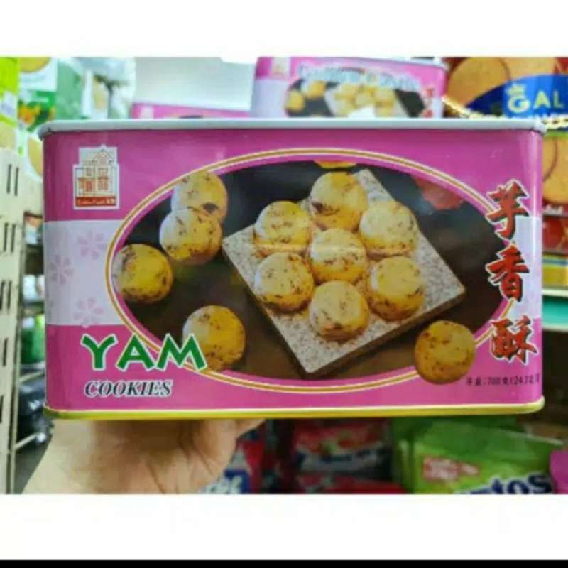 Promo Yam Cookies / Biskuit Talas Kaleng Diskon 23% Di Seller Hikari ...