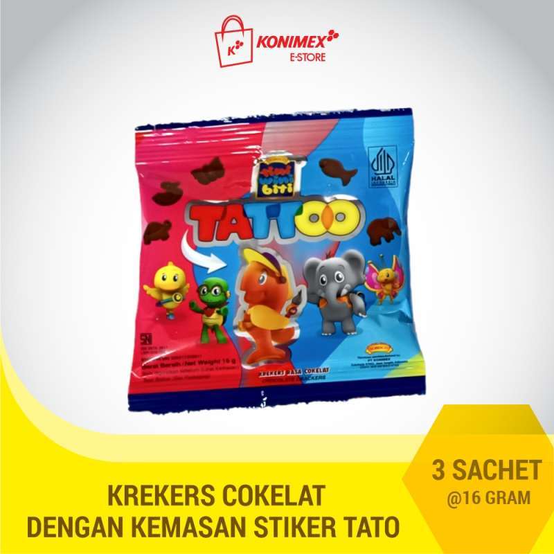 Jual Tini Wini Biti Tattoo 16 Gr Rasa Cokelat - 3 Sachet Di Seller ...