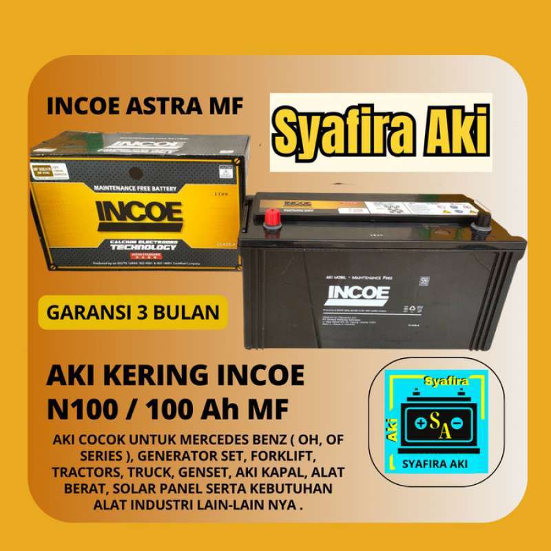 Promo Aki Incoe Mf N100 Aki Untuk Truk, Genset, Aki Kapal, Alat Berat ...