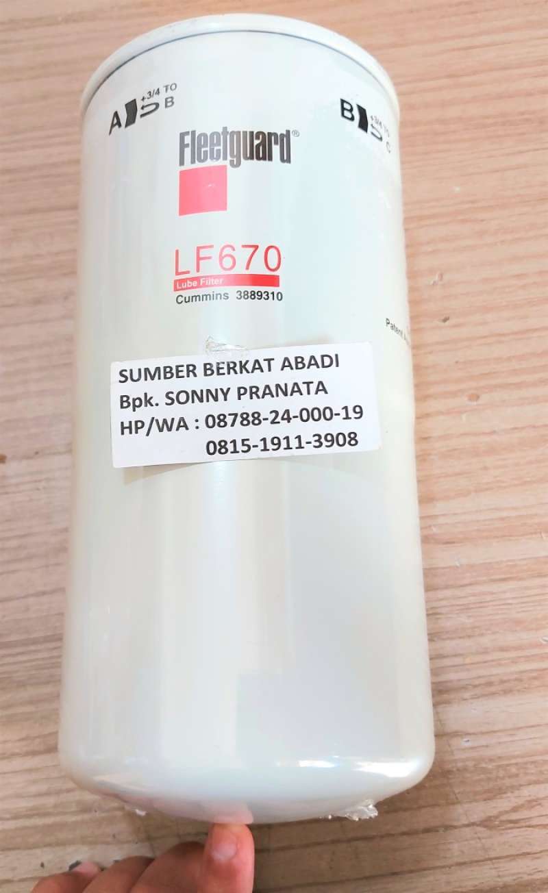 Promo Fleetguard Lf670 Lf 670 Lf-670 Lube Oil Filter Cummins 3889310 ...