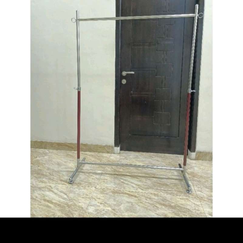 Jual Jemuran Baju Gawang Palang Bulat 1 Meter Tebal Stainless Di Seller ...