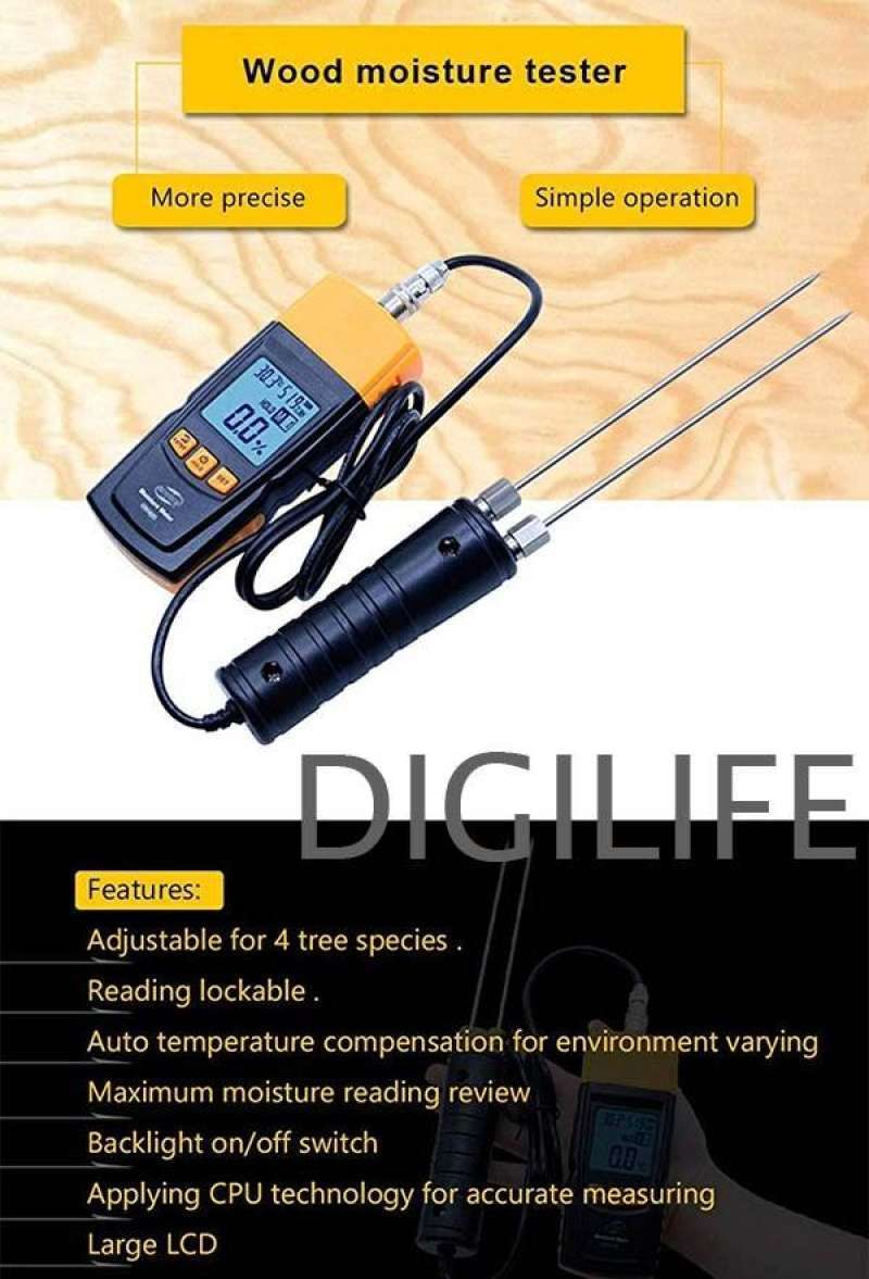 Jual Moisture Meter Gm620 Benetech Wood Kayu Paper Kertas Mc Tester ...