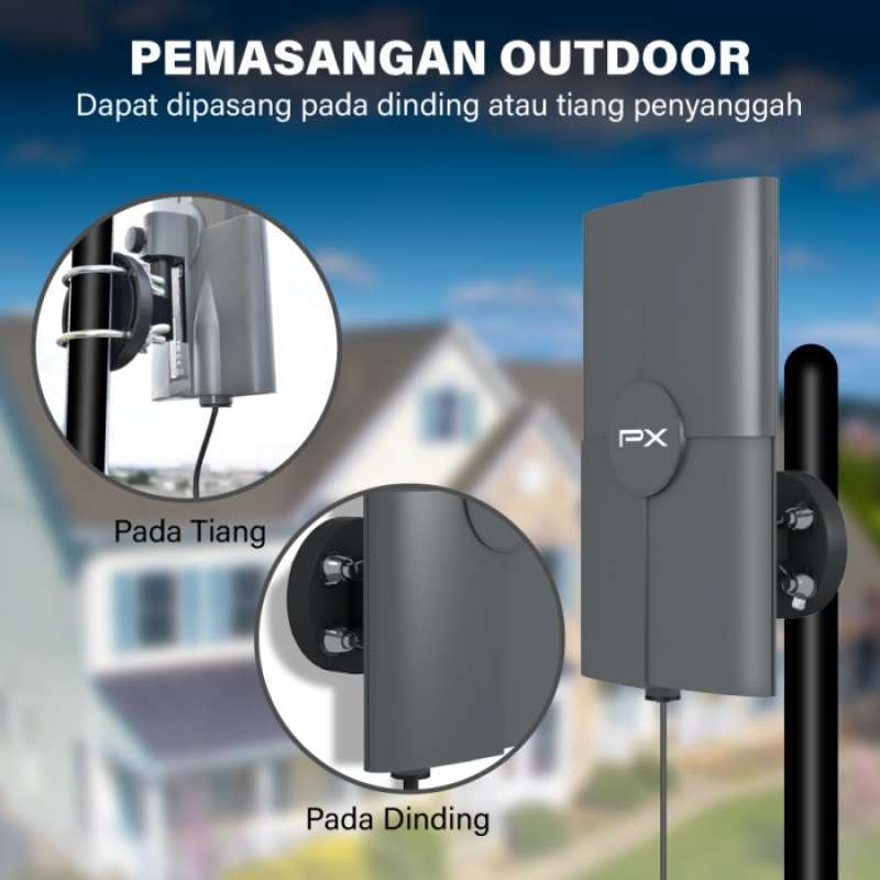 Promo Antena Tv Digital Analog Indoor Outdoor Booster Dvb T2 Px Da-5120 Diskon 16% Di Seller Sn ...