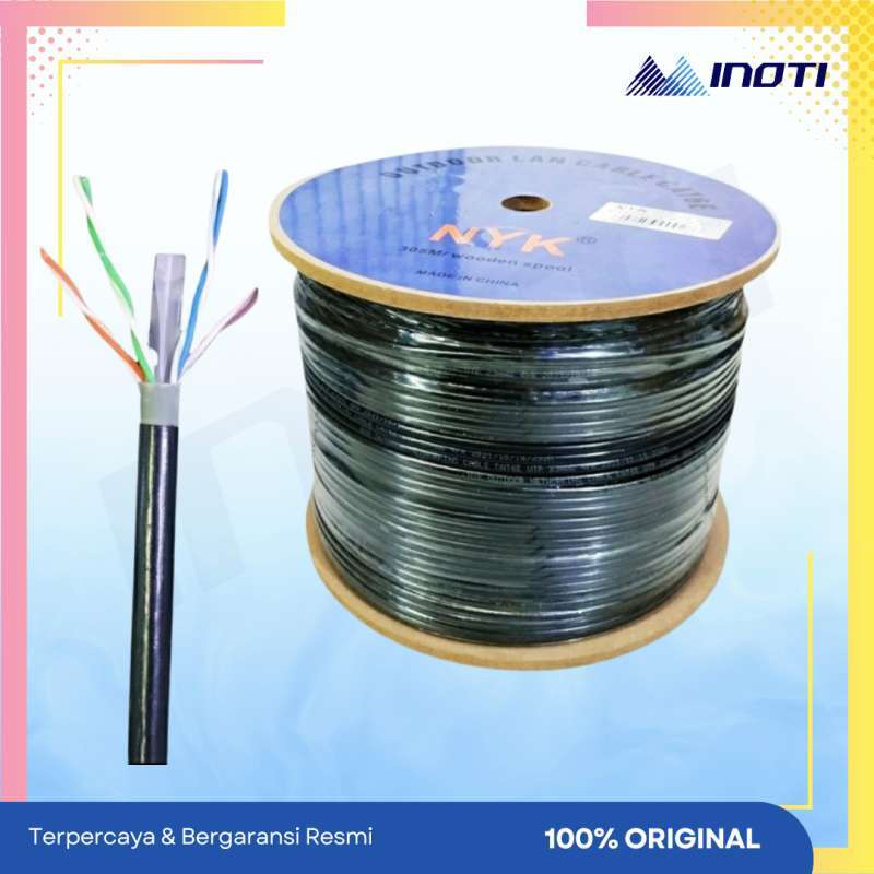 Jual Kabel Lan 100 Meter Nyk Outdoor Cat 6e Utp - Cable Lan Rj45 Nyk Cat6 Di Seller Inoti ...