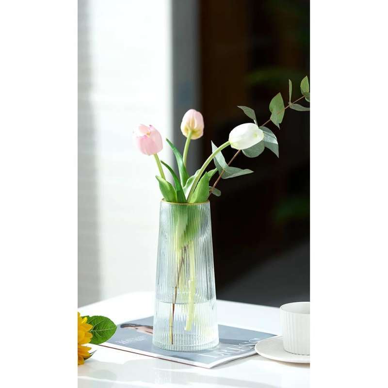 Jual Light Luxury Vas Bunga Dekorasi Interior Ruang Tamu Motif Vertikal ...