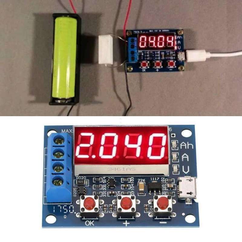 Jual Zhiyu Battery Capacity Meter Discharge Tester 1.5v~12v For 18650 ...