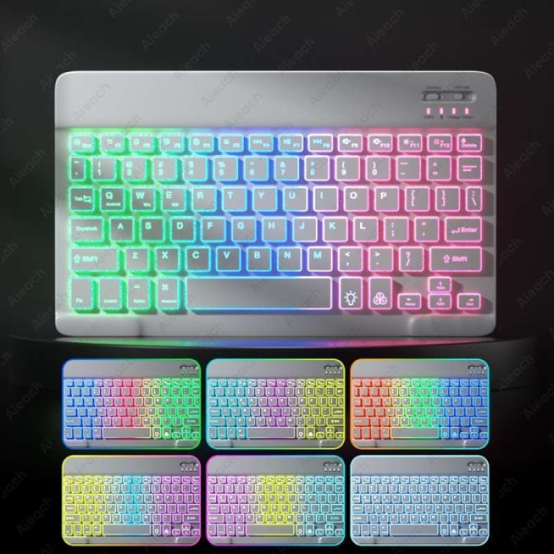 Promo 10 Inch Backlit Backlight Bluetooth Wireless Keyboard And Mouse ...