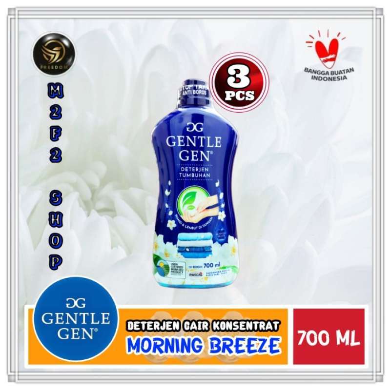 Promo Gentle Gen Deterjen C Morning Breeze Biru Botol Pet 750 Ml (3 Pcs ...