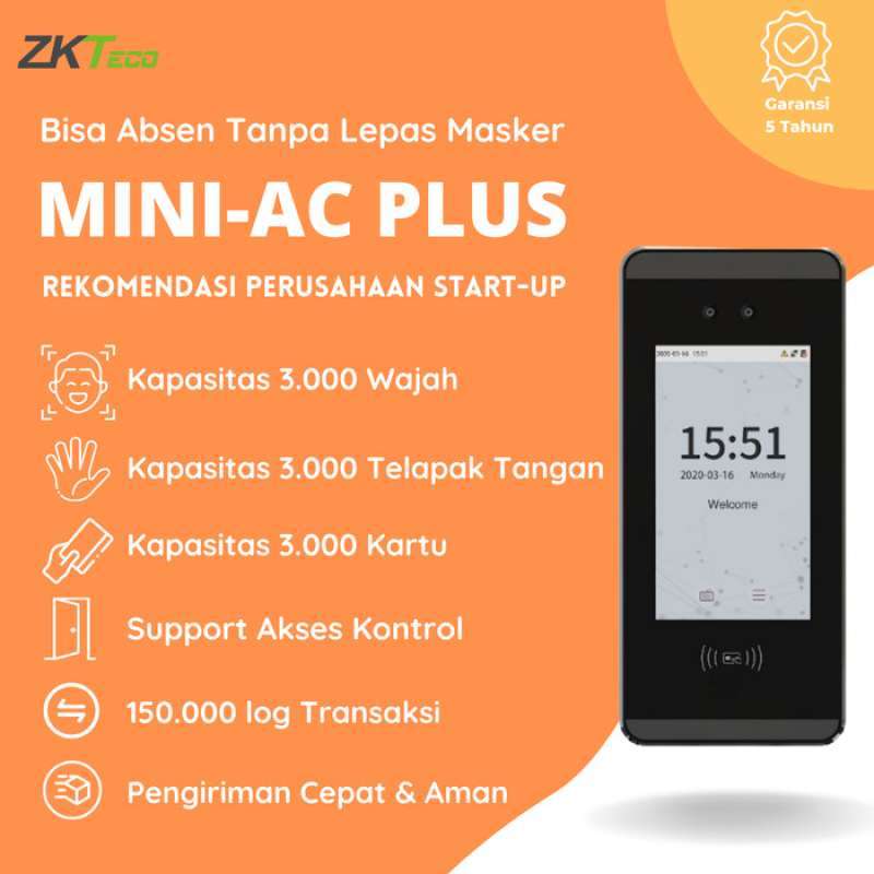 Promo Mesin Absensi Wajah Deteksi Masker Dan Kartu Rfid Zkteco Mini Ac ... Promo Mesin Absensi Wajah Deteksi Masker Dan Kartu Rfid Zkteco Mini Ac ...