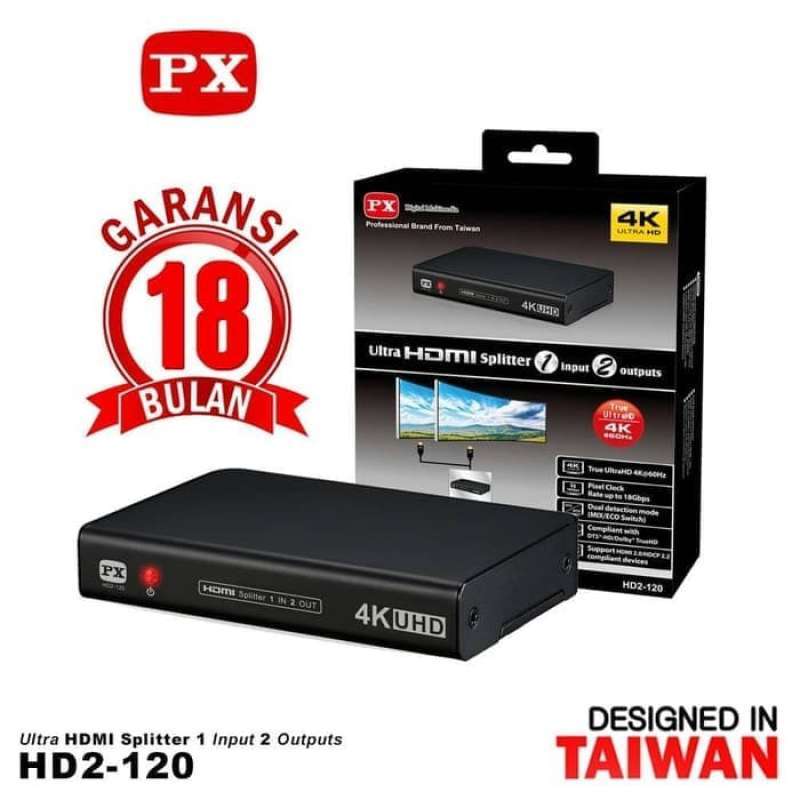 Promo Px Ultra Hdmi Splitter 1 Input 2 Outputs Hd2-120 Diskon 8% Di ...