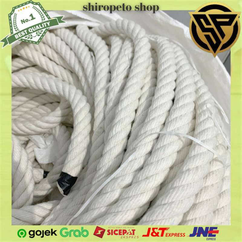 Promo Tali Tambang Kuralon 18mm 100meter Kain Katun Besar Tambang Putih ...