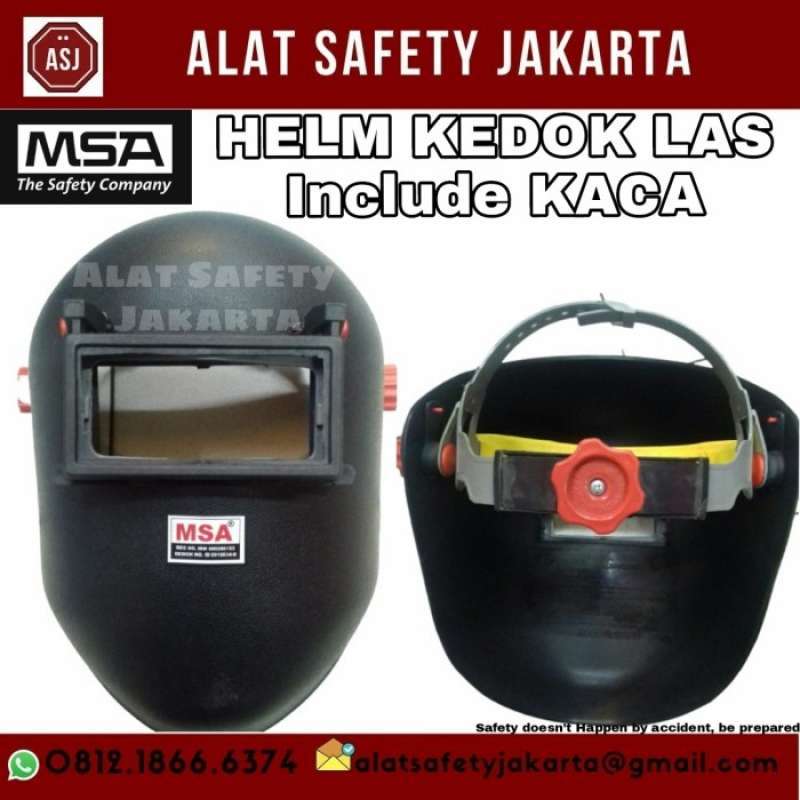 Promo Helm Las Msa + Kaca Setting Putar/kedok Las/topeng Las Diskon 23% ...