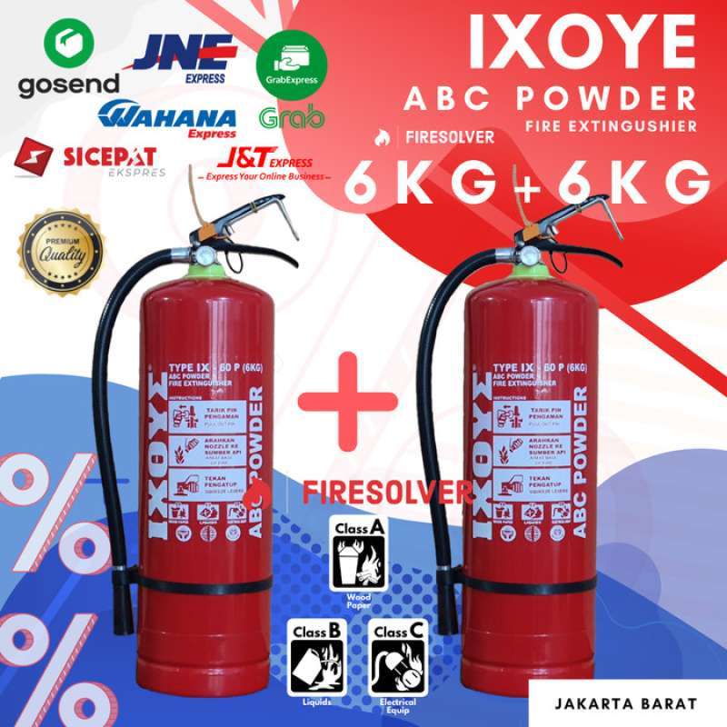 Promo (lebih Hemat) 2 Apar 6kg/alat Pemadam Api 6kg/tabung Pemadam Api/ixoye Diskon 23% Di ...