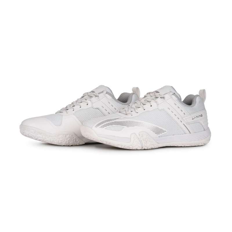 Promo Sepatu Badminton Lining Saga Lite 8 Original White Silver Diskon ...