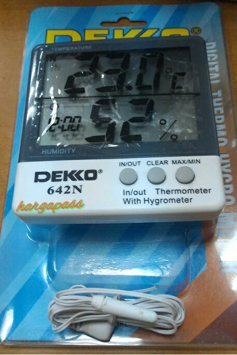 Promo Dekko 642n Thermohygrometer,alat Ukur Suhu Ruang Diskon 23% Di ...