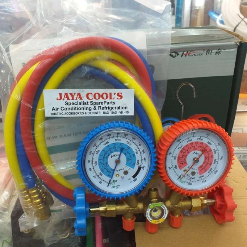 Promo Testing Manifold Ac R410/r32 Analiser Ac Guage Hose Set Hengsen ...