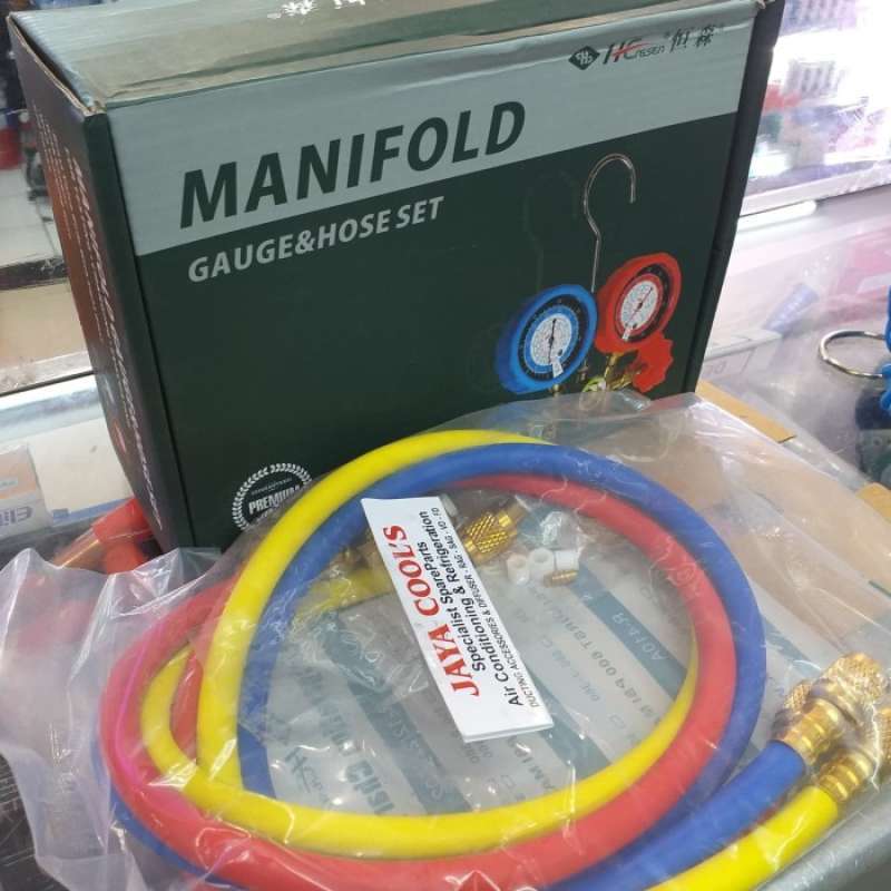 Promo Testing Manifold Ac R410/r32 Analiser Ac Guage Hose Set Hengsen ...