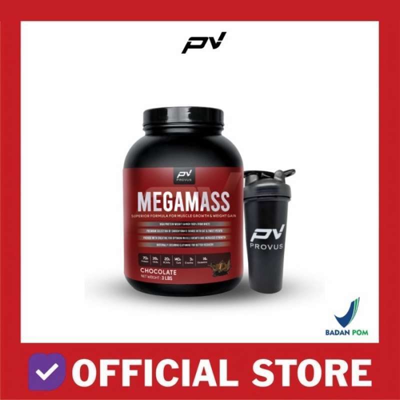 Promo Provus Mega Mass Megamass Mass Gainer Bpom Halal Free Shaker 3 ...