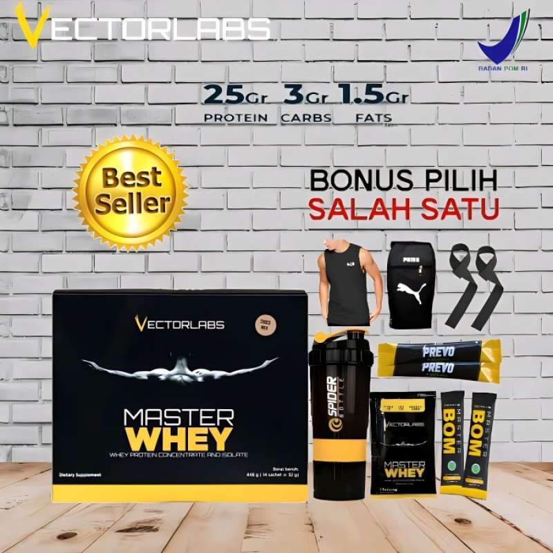 Promo Vectorlabs Master Whey 14 Sachet Whey Protein Isolate Concentrate ...